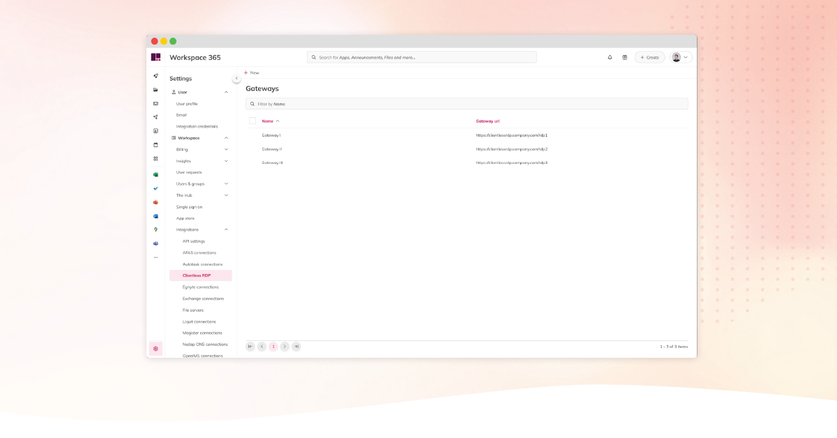 Workspace 365 | Access remote applications with Clientless RDP